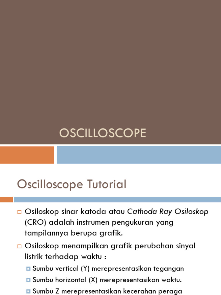 10 - Oscilloscope Tutorial | PDF