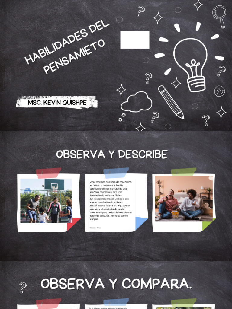 Habilidades Elementales del pensamiento | PDF