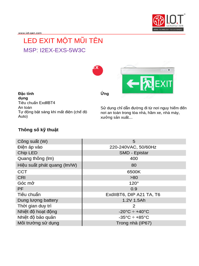 LED EXIT 1 MUI TEN | PDF