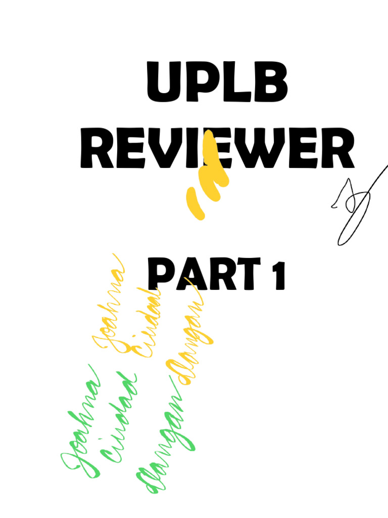 Uplb Reviewer Part 1 | PDF