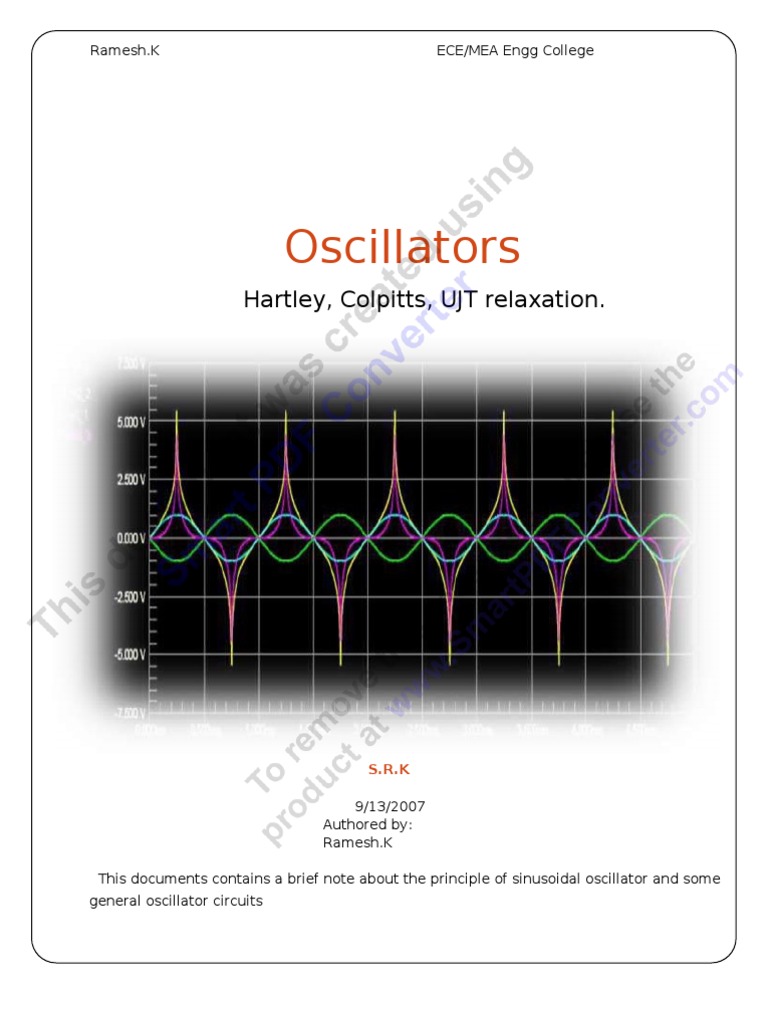 Oscillators | PDF | Electronic Oscillator | Amplifier