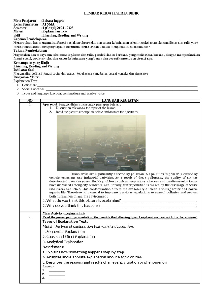 3.3. - LKPD Explanation Text | PDF