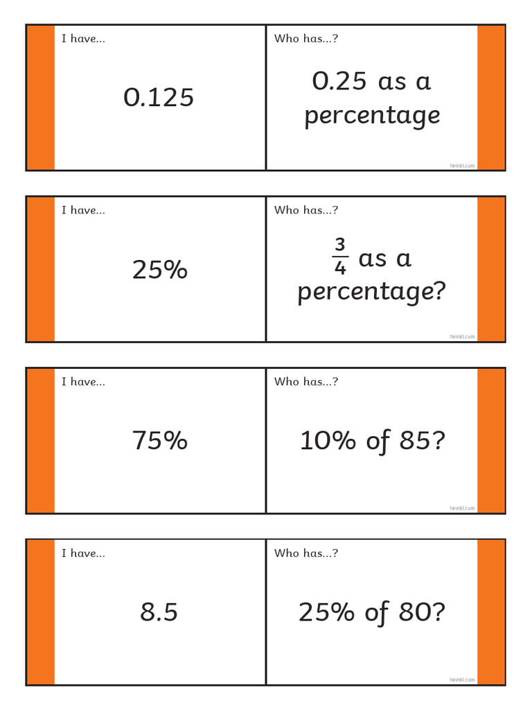 t2 M 074 Fractions Decimals and Percentages Loop Cards Year 6 - Ver - 1 ...