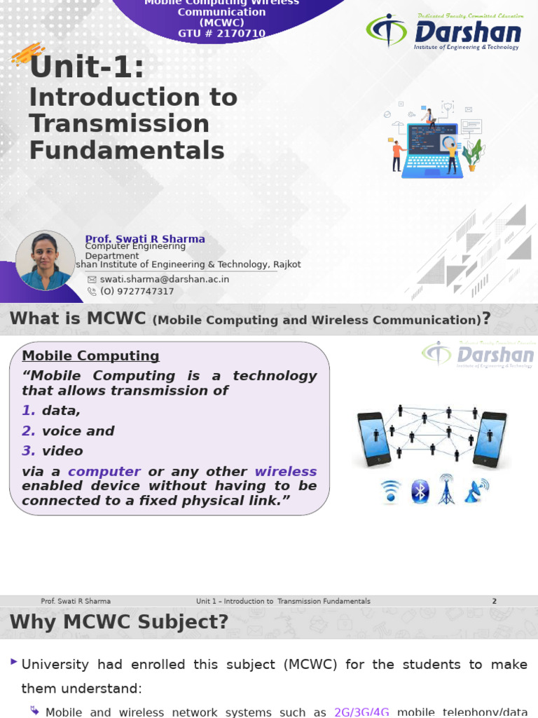 MCWC GTU Study Material Presentations Unit-1 06102020023728PM | PDF