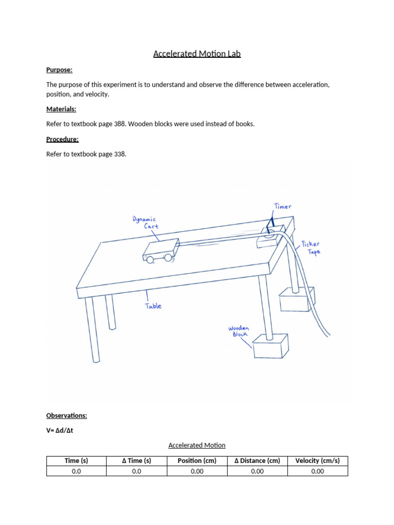 Accelerated Motion Lab Pdf