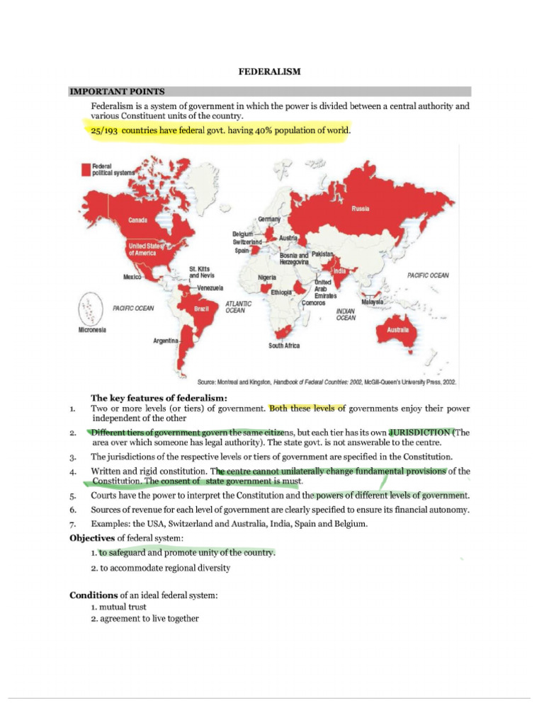 Federalism Notes | PDF