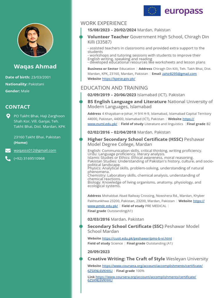 CV - Waqas Ahmad | PDF