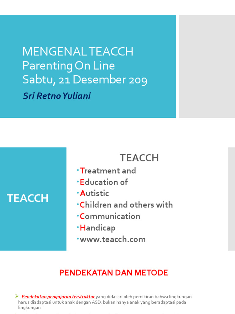 Teacch - Parol | PDF