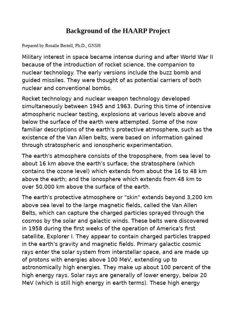 HAARP Project | PDF