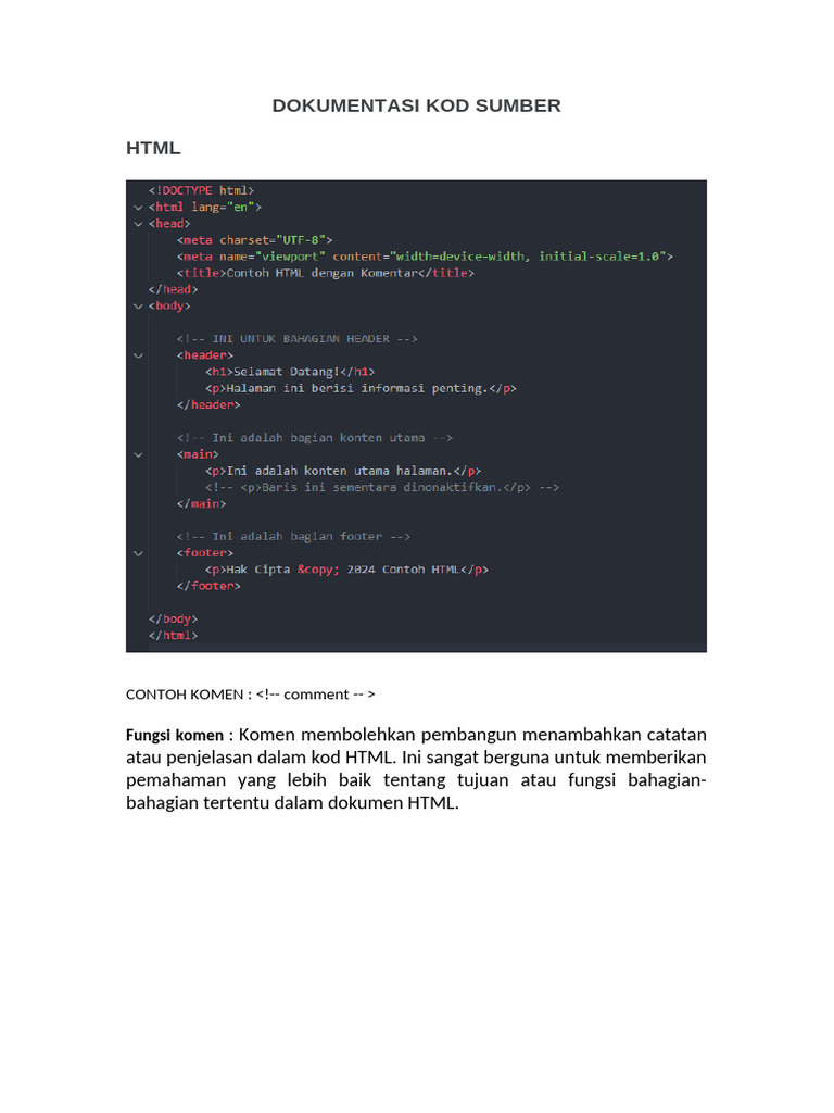 DOKUMENTASI KOMEN | PDF