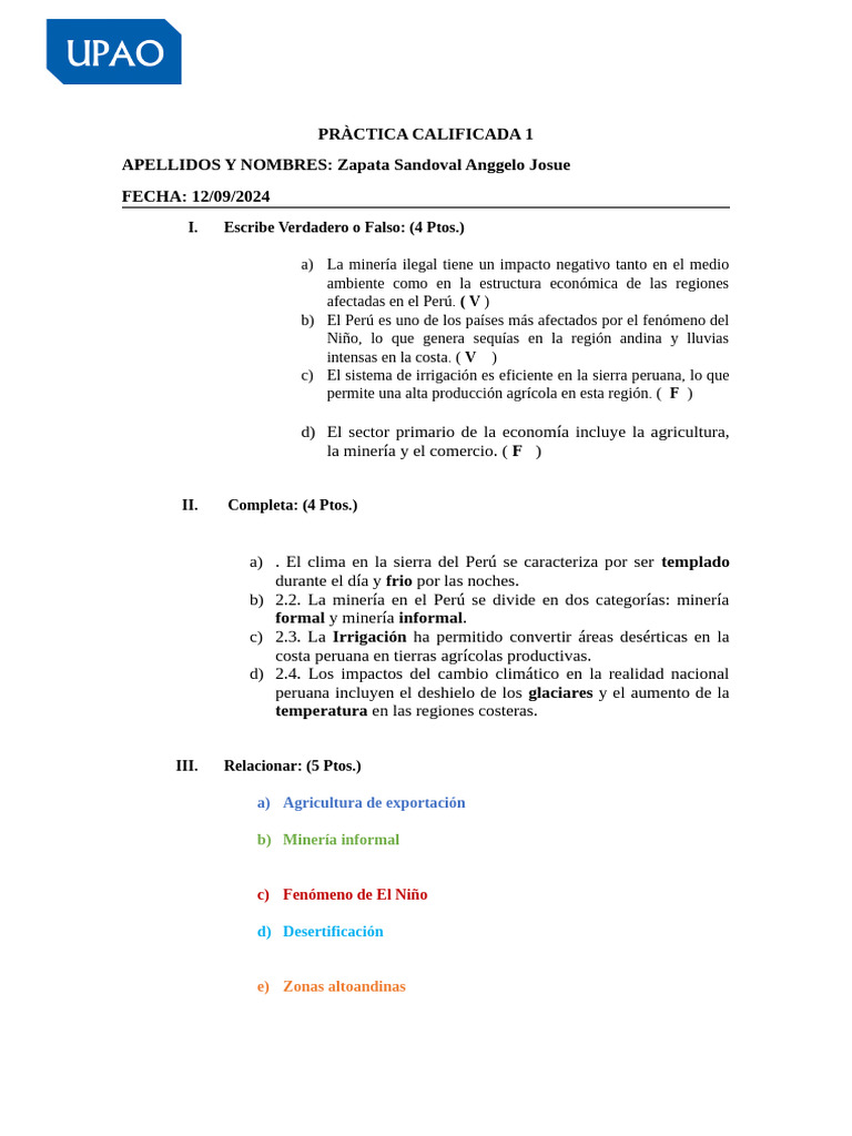 Pràctica Calificada 1 | PDF