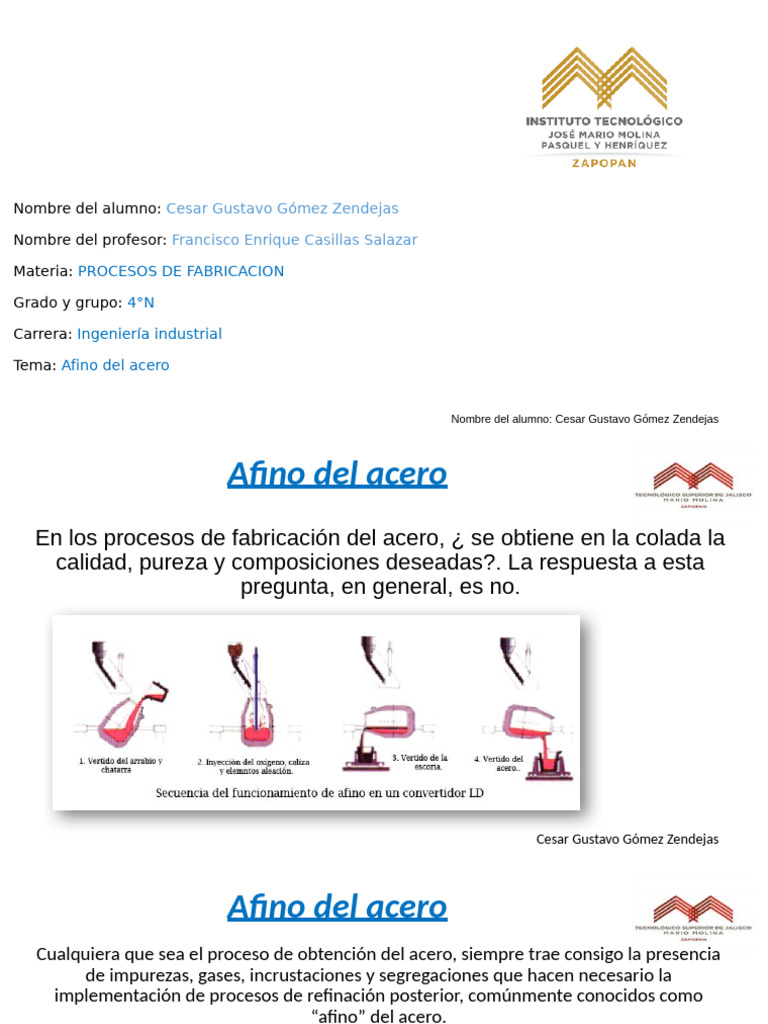 Afino Del Acero Cesar Gómez | PDF