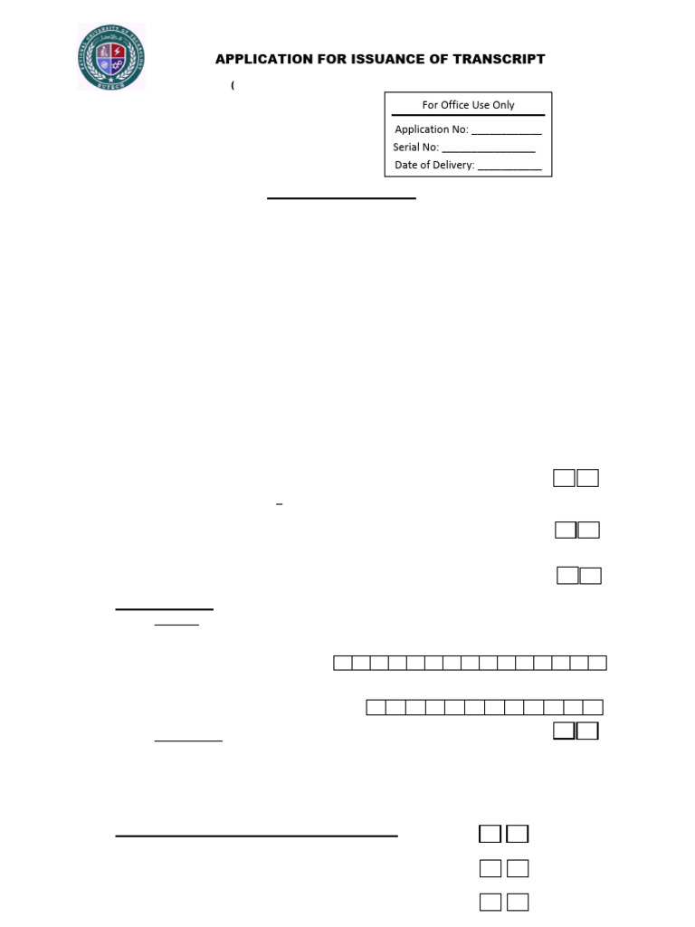 APPLICATION-FOR-ISSUANCE-OF-TRANSCRIPT (1) | PDF