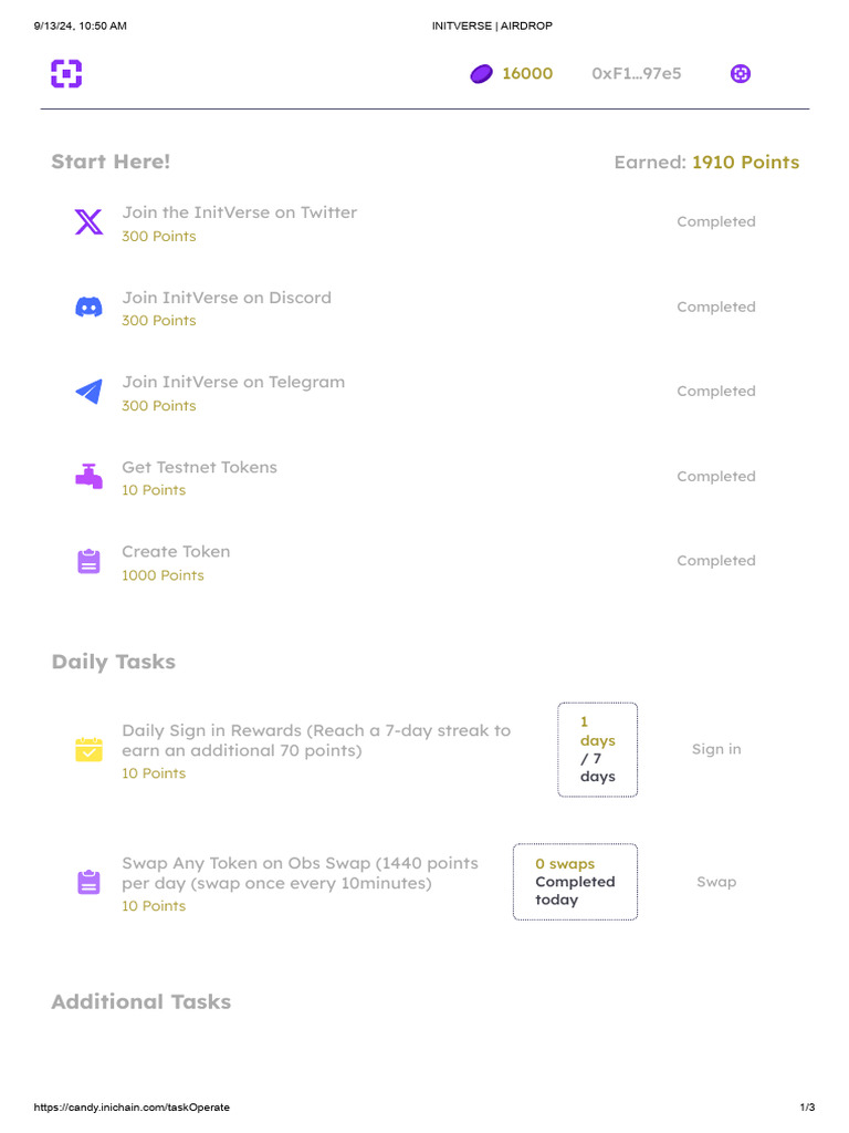 INITVERSE _ AIRDROP | PDF