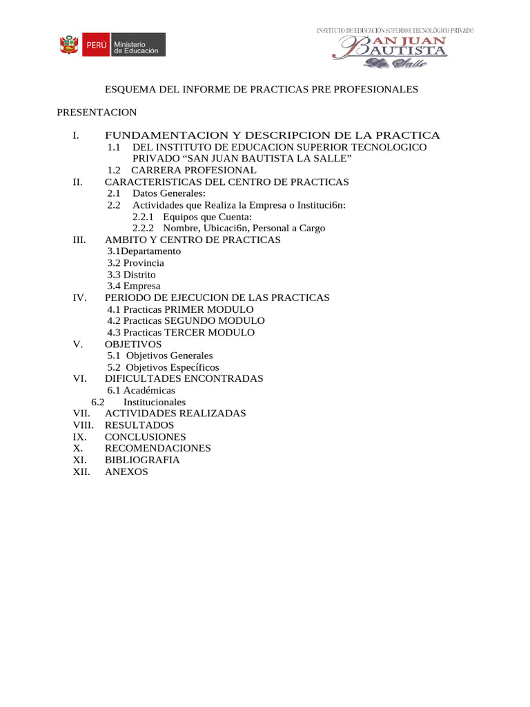Formato de Informe de Practicas | PDF