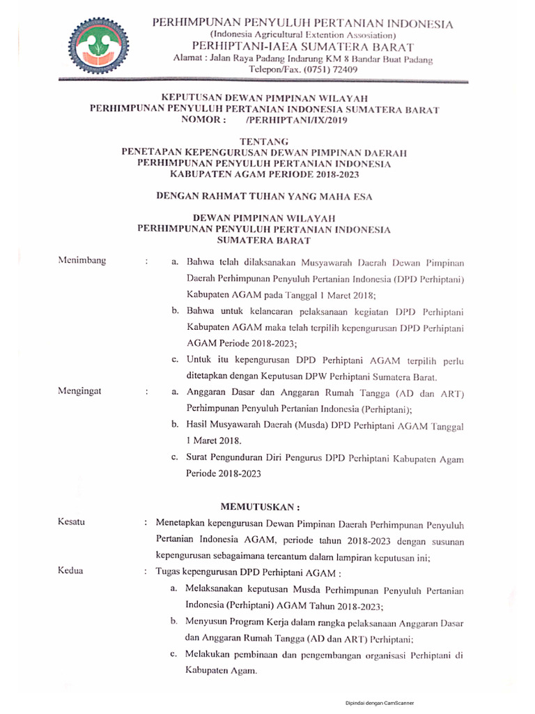 SK Perhiptani 2018-2023 | PDF