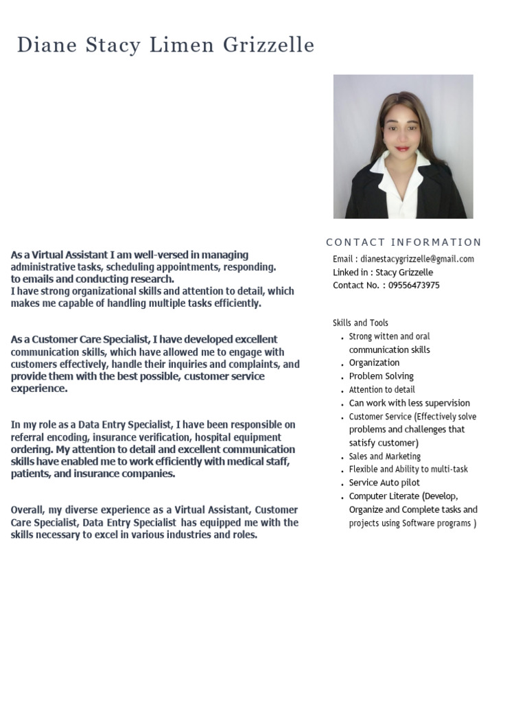 Diane Stacy Grizzel Le CV | PDF