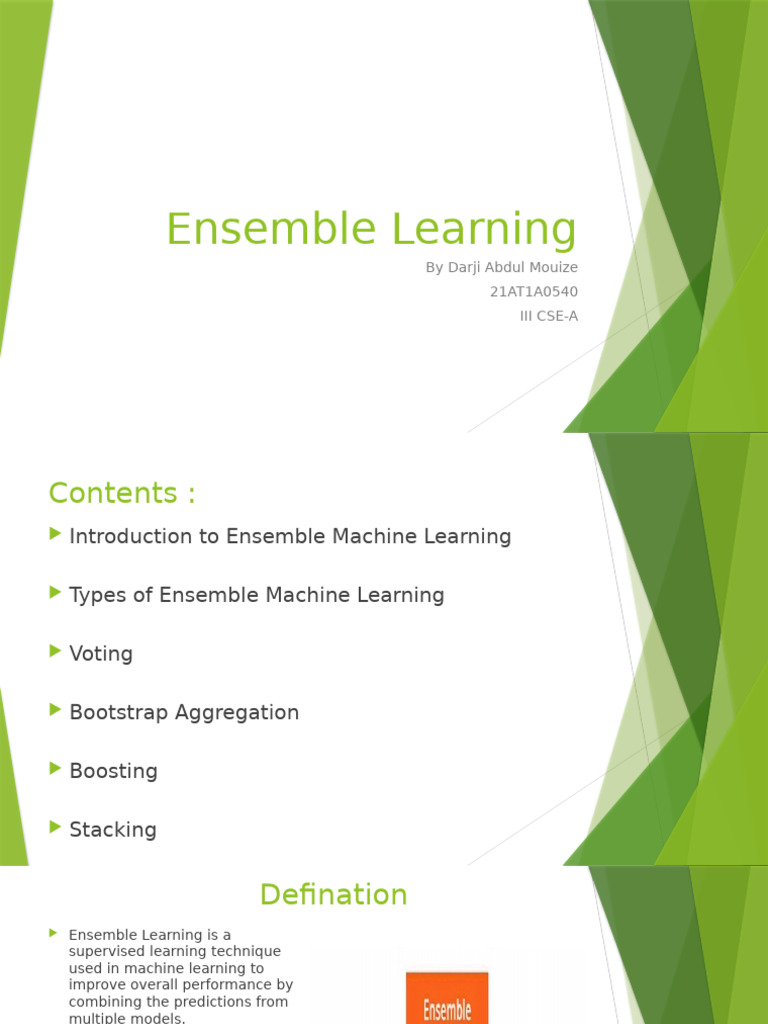 Ensemble Learning | PDF