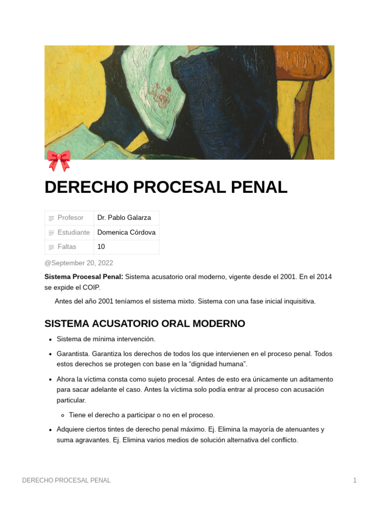 Derecho Procesal Penal | PDF