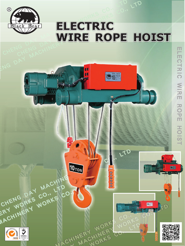 Black Bear AC Electric Wire Rope Hoist | PDF