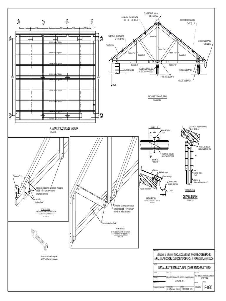 2.-Cobertizo Multiuso-Estructura Planos | PDF