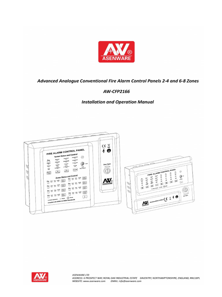 AW-CFP2166 2-4 Zone & 6-8 Zone (Zone Wise) Conventional Fire Control ...