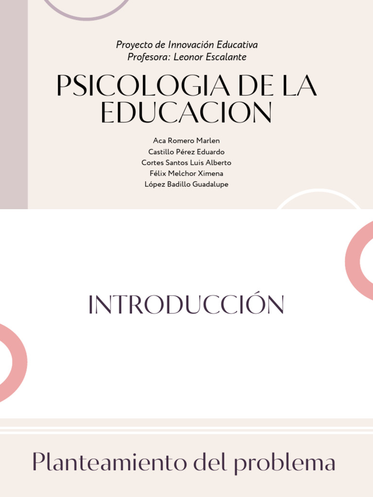 Psicologia de La Educacion | PDF