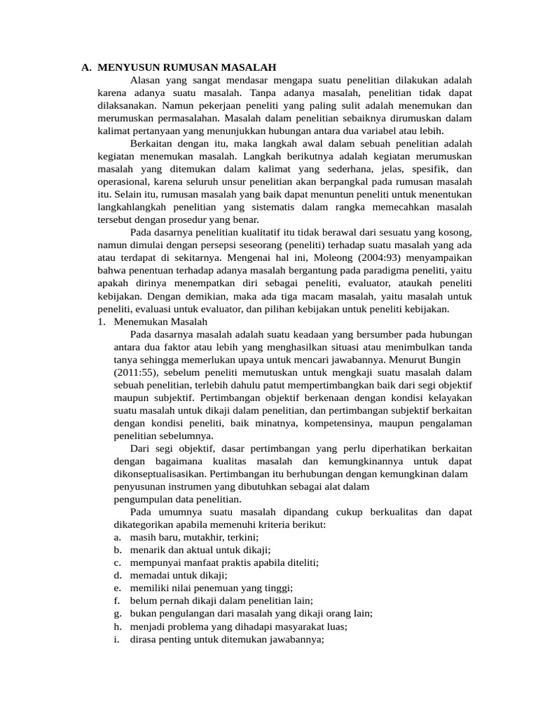 Menyusun Rumusan Masalah | PDF