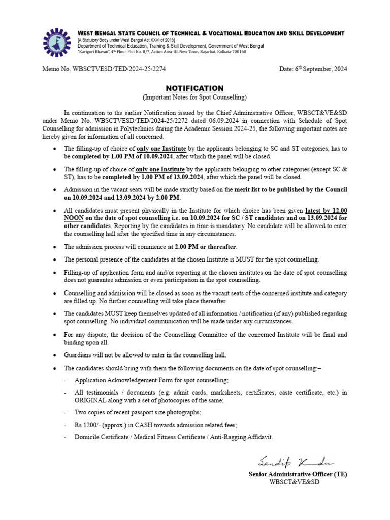 Notice - Spot Counselling | PDF