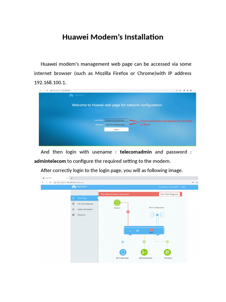 Huawei Modem's Insallation Guide (12.11.2023) | PDF