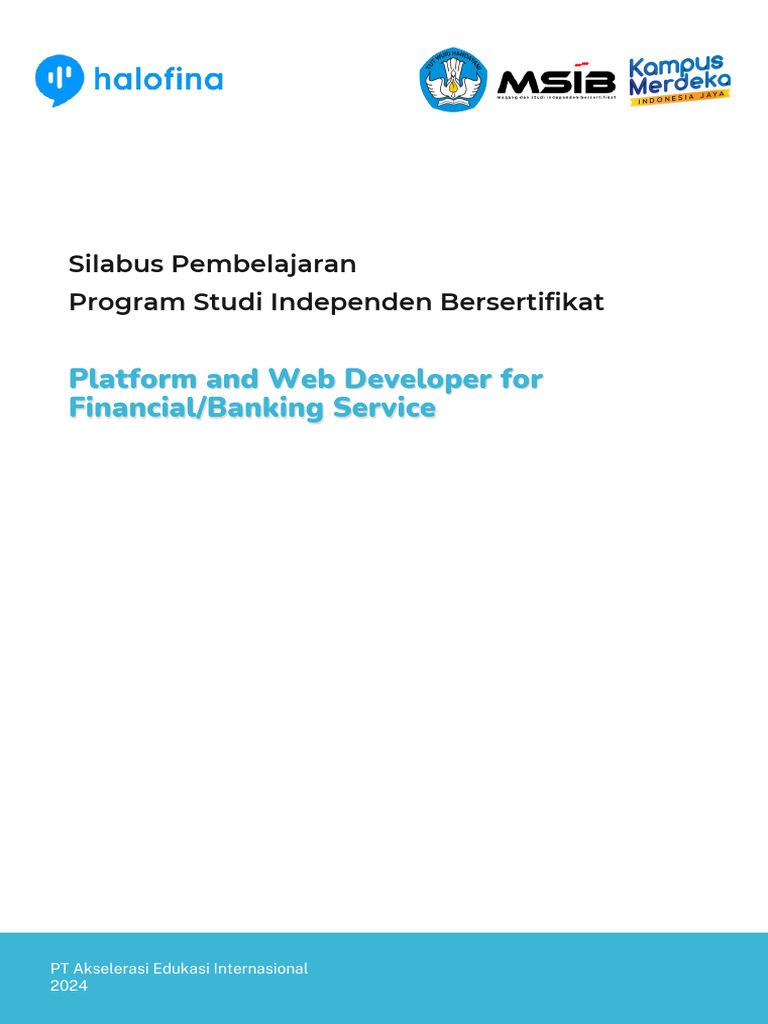 Silabus Program Studi Independen MSIB 7 - Halofina | PDF