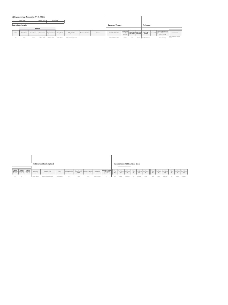 Marriott Rooming List | PDF