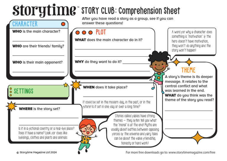 ST116 StorycomprehensionSheet | PDF