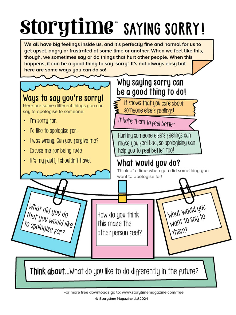 Saying Sorry | PDF