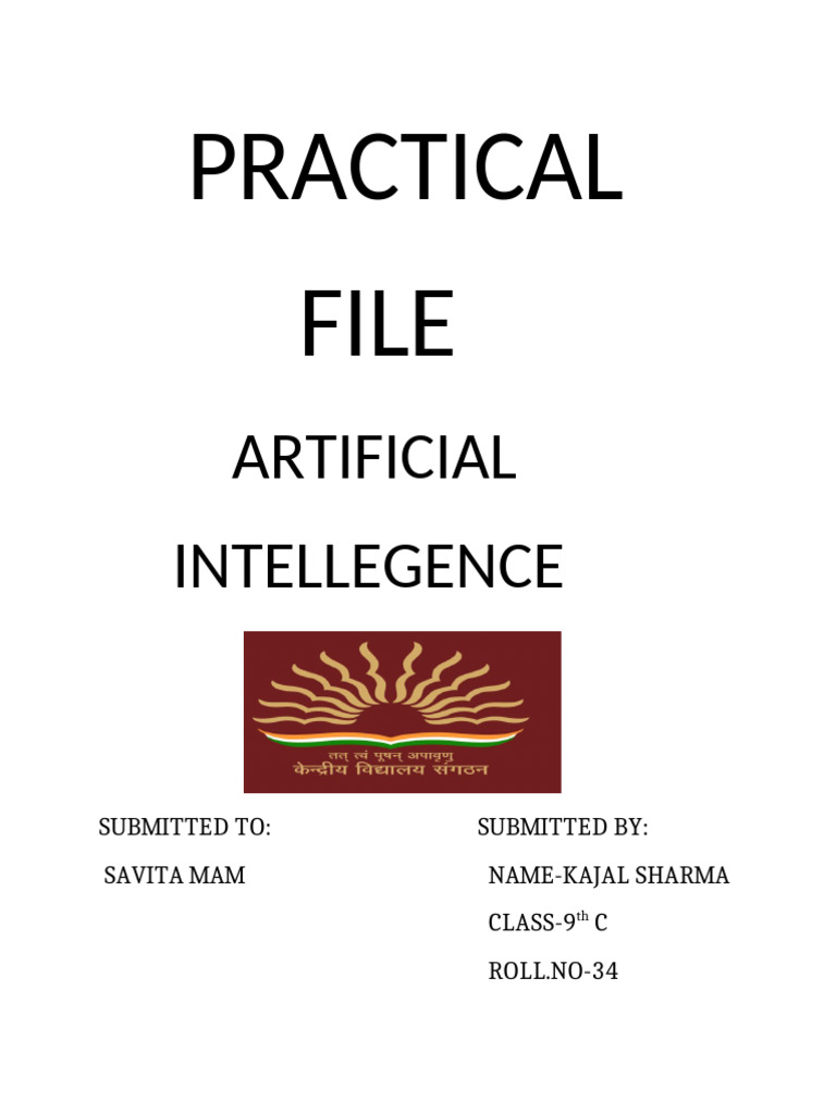 Ai Practicals Class 9TH | PDF