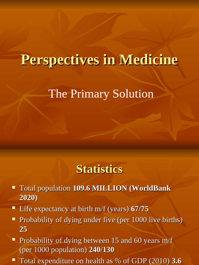 Perspectives in Medicine-The Primary Solution | PDF