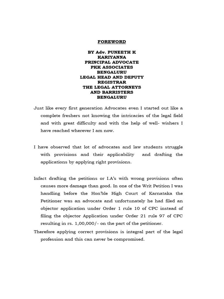 Important CPC Provisions | PDF
