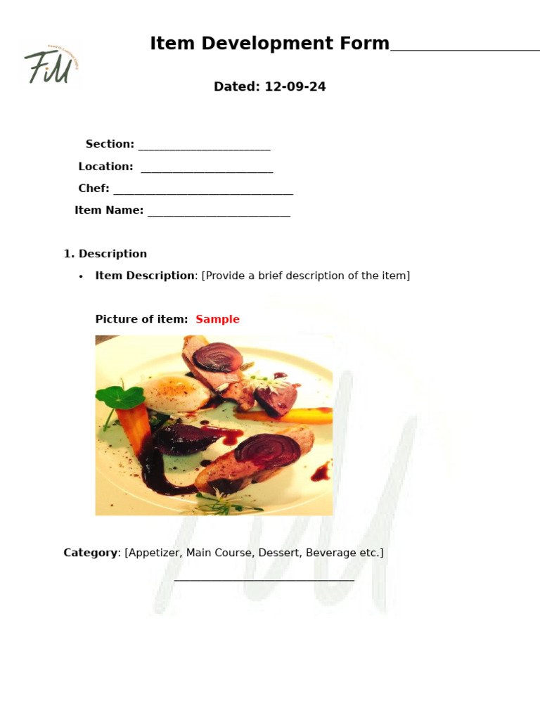 Item development form | PDF