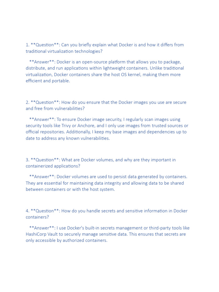 Docker Interview Questions | PDF