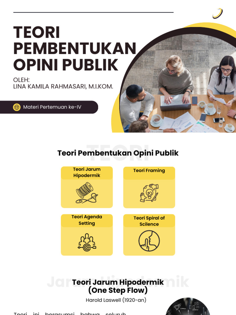Pertemuan IV - Teori Pembentukan Opini Publik | PDF