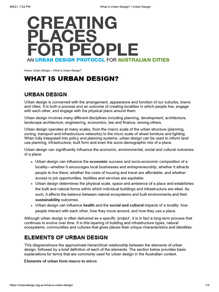 What Is Urban Design - Urban Design | PDF | Urban Design | Infrastructure