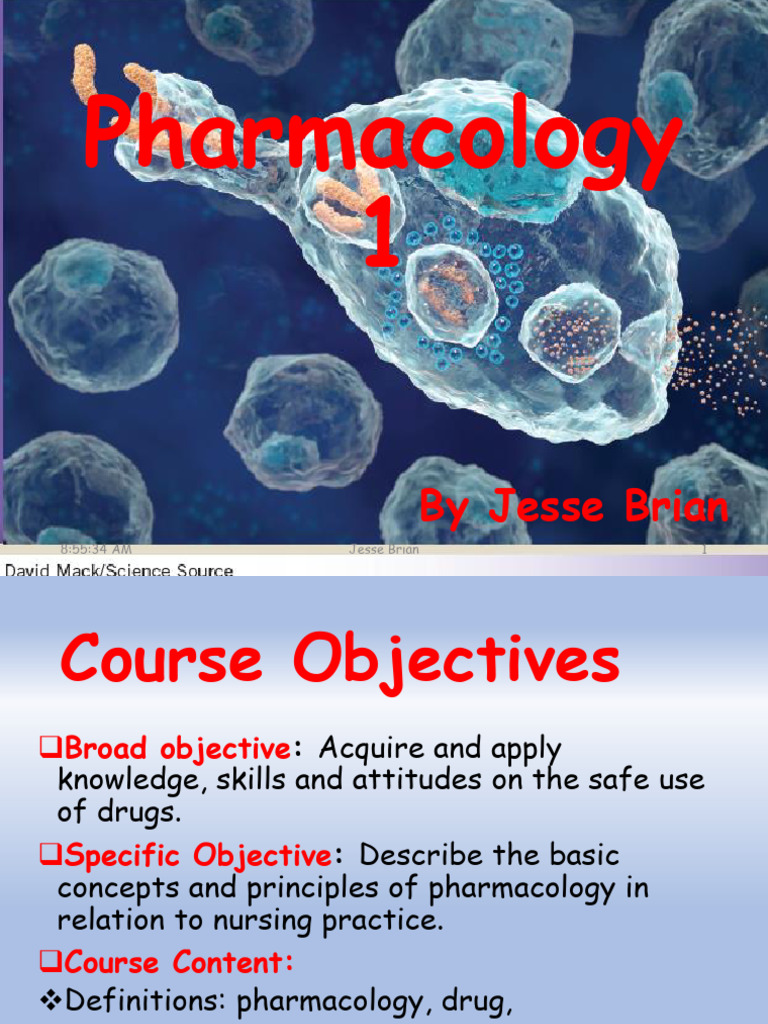 Pharmacology 1 Notes | PDF