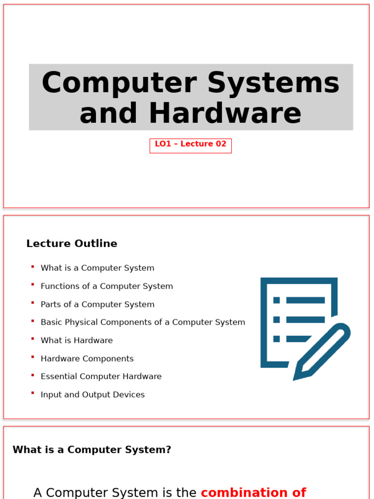 LO2 - Computer Systems and Hardware | PDF LO2 - Computer Systems and Hardware | PDF