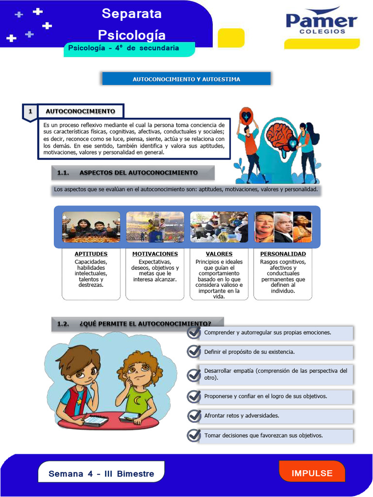 Separata_4.° año_SEM 4_FIL-PSI_III BIM | PDF