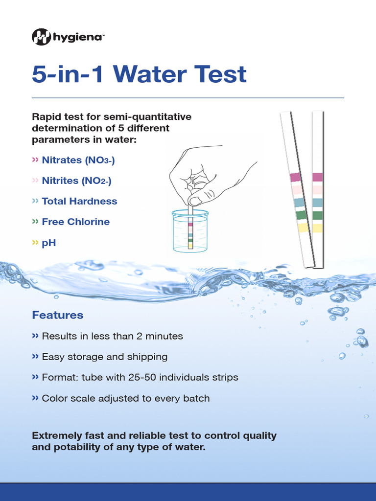 5-In-1 Water Test Product Sheet | PDF
