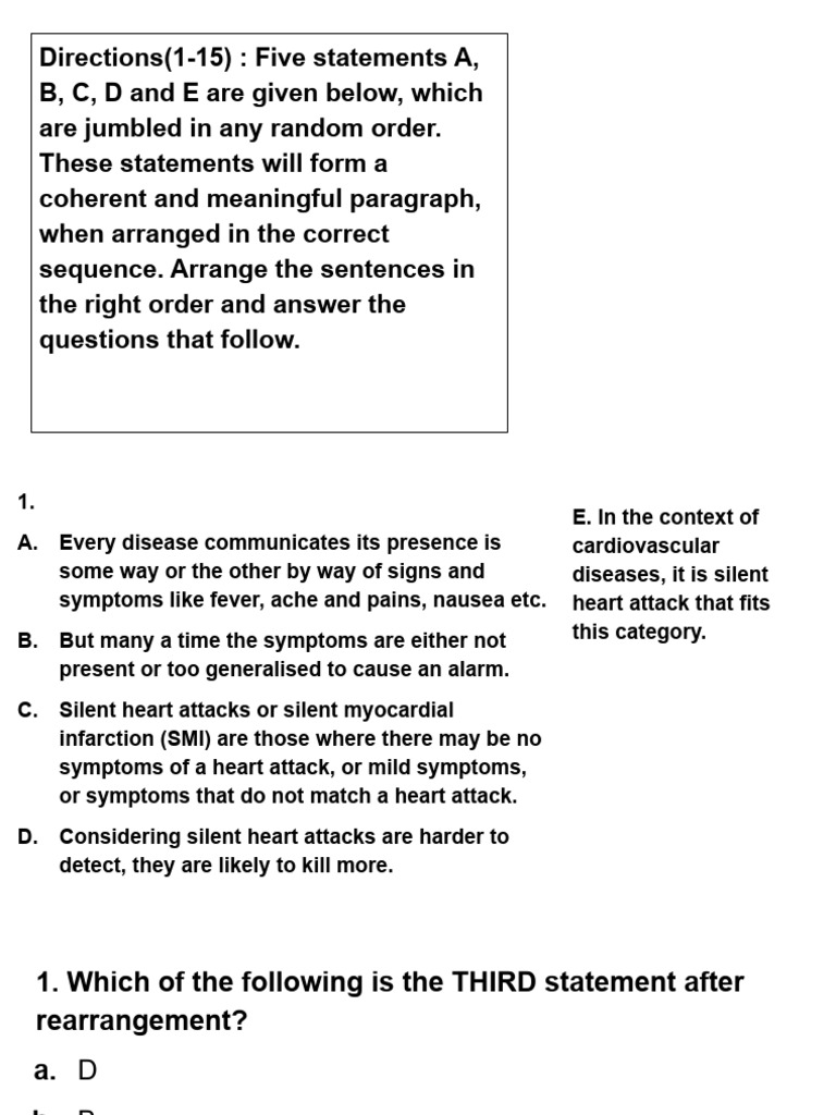 Sentence Rearrangement Part 1 No Annotation PDF 13th Aug 2024 | PDF