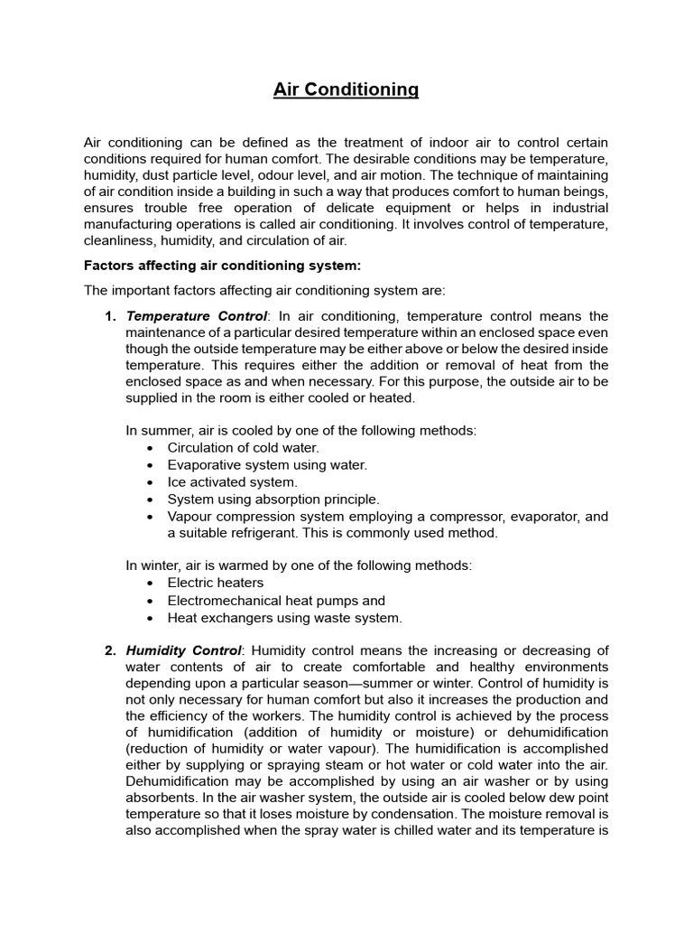 Air Conditioning | PDF