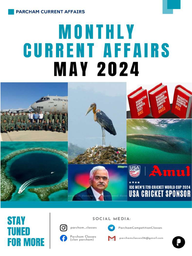 Parcham Classes May 2024 Monthly CA | PDF