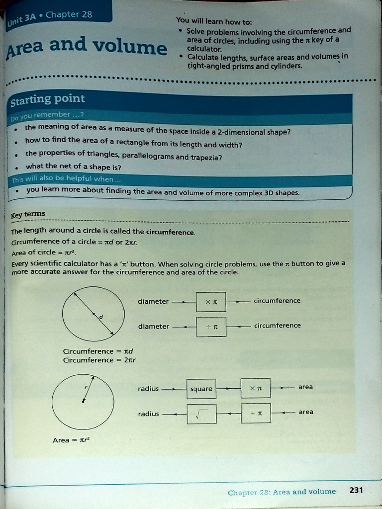 Area and Volume | PDF