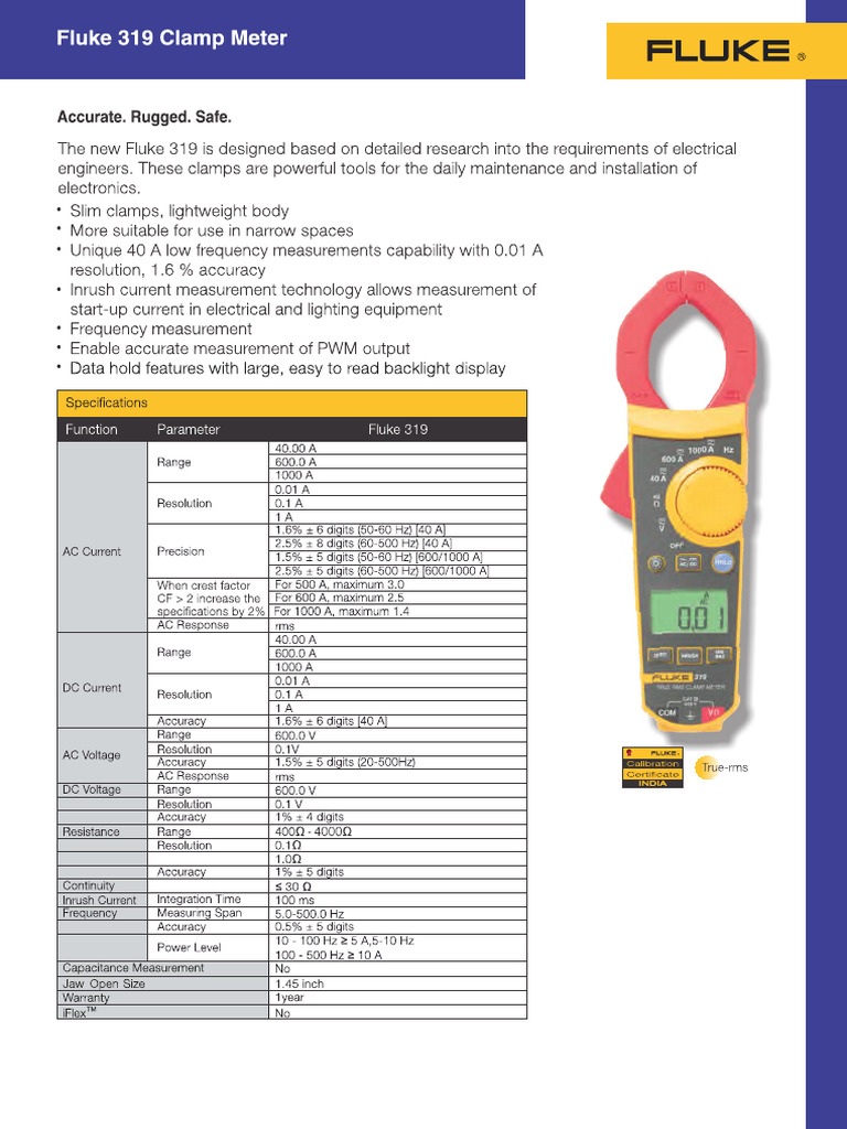 319clampmeter FLUKE | PDF